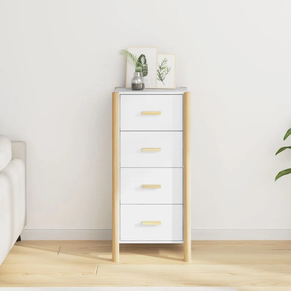 345681 vidaXL Skříň highboard bílá 42 x 38 x 90 cm kompozitní dřevo