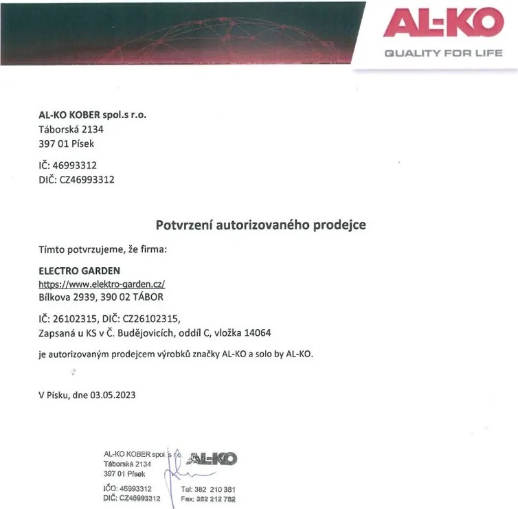 Benzínová sekačka AL-KO 474 SP-H Premium + Zprovoznění včetně oleje