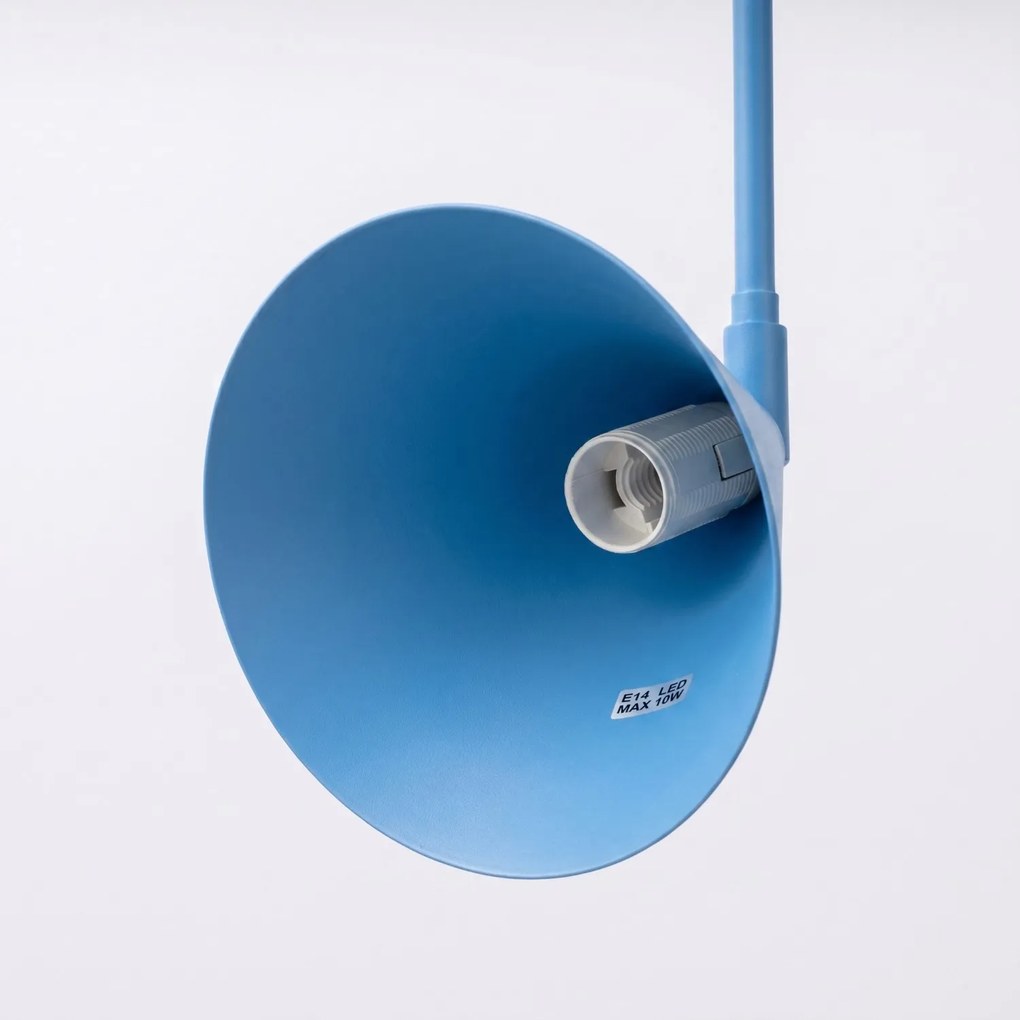 Sollux Lighting Nástěnné svítidlo NOX 2 světle modré s vypínačem