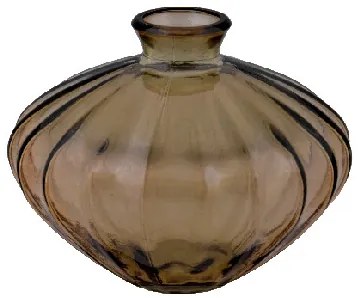 San Miguel VIDRIOS SAN MIGUEL !RECYCLED GLASS! Váza z recyklovaného skla "ETNICO", 14 cm, kouřová