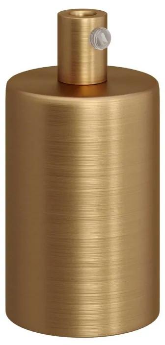 creative cables Válcová kovová objímka E27 v sadě Barva komponentu: Matný bronz, Kabelová průchodka: Válcová