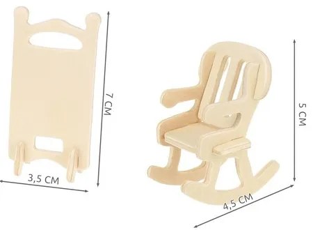 Kruzzel Sada dřevěného nábytku pro panenky, 34 kusů. 23542