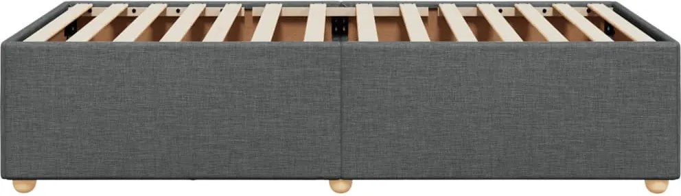 Rám postele bez matrace tmavě šedý 90 x 200 cm textil 3284702