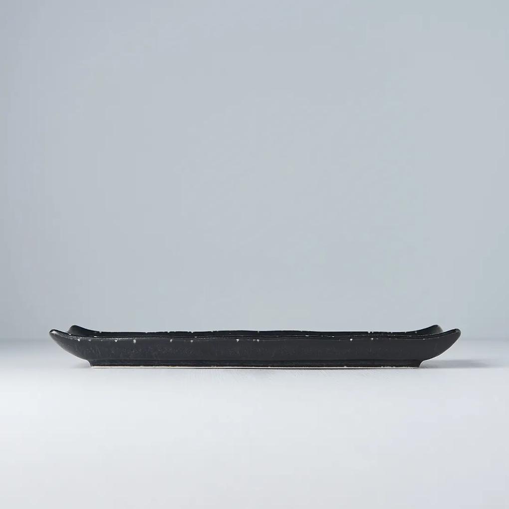 Made in Japan (MIJ) Ibushi Black Obdélníkový Talíř 28 x 11 cm