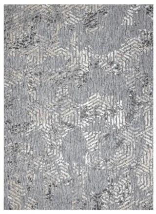 koberec Strukturální SOLE D3842 šestiúhelníky ploché tkaní cinzen velikost 160x220 cm | krásné koberce cz
