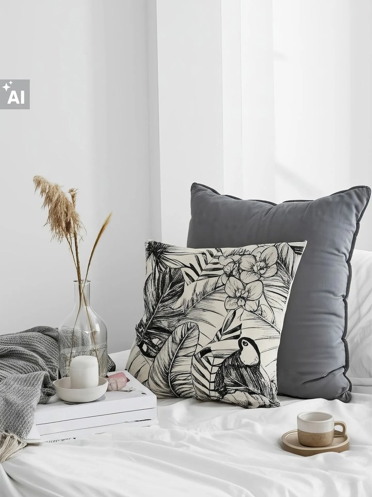 Sinsay - Dekorativní polštář 45x45 - krémová