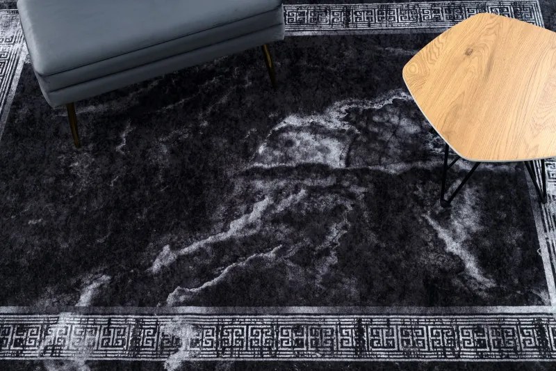 Dywany Łuszczów, Kusový koberec Miro 51278.810 Marble black / white, 160x220, černobílá, chodba / předsíň