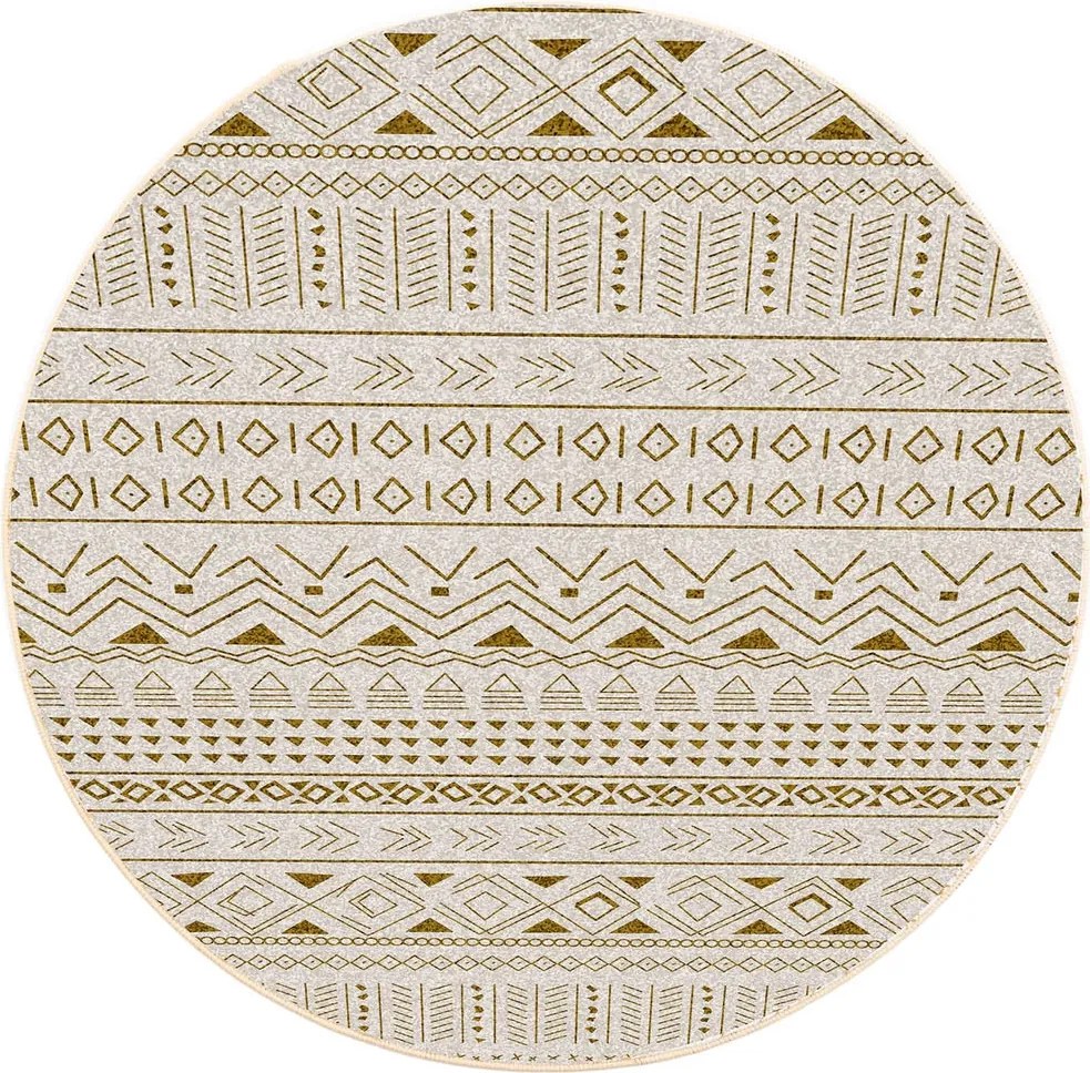 TZ Kruhový vzorovaný koberec Sahara Rozměr: 90 cm