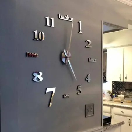 Moderní designové 3D nalepovací hodiny na zeď| SENTOP 12S015