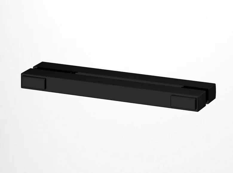 Sanswiss SOLINO SOLF1 skládací sprchové dveře 75 cm Šířka: 750 mm, Profil: Černá, Sklo: Hladké čiré
