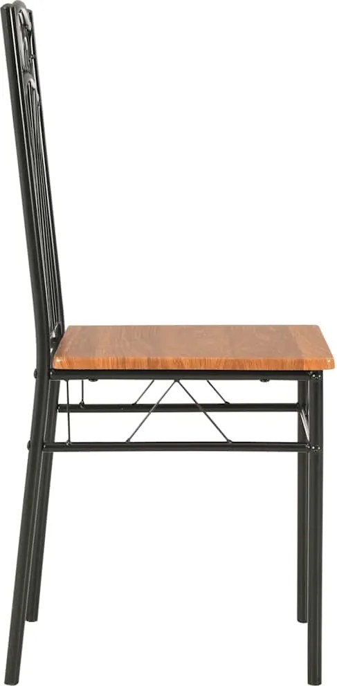 Jídelní židle 4 ks hnědé MDF 281398