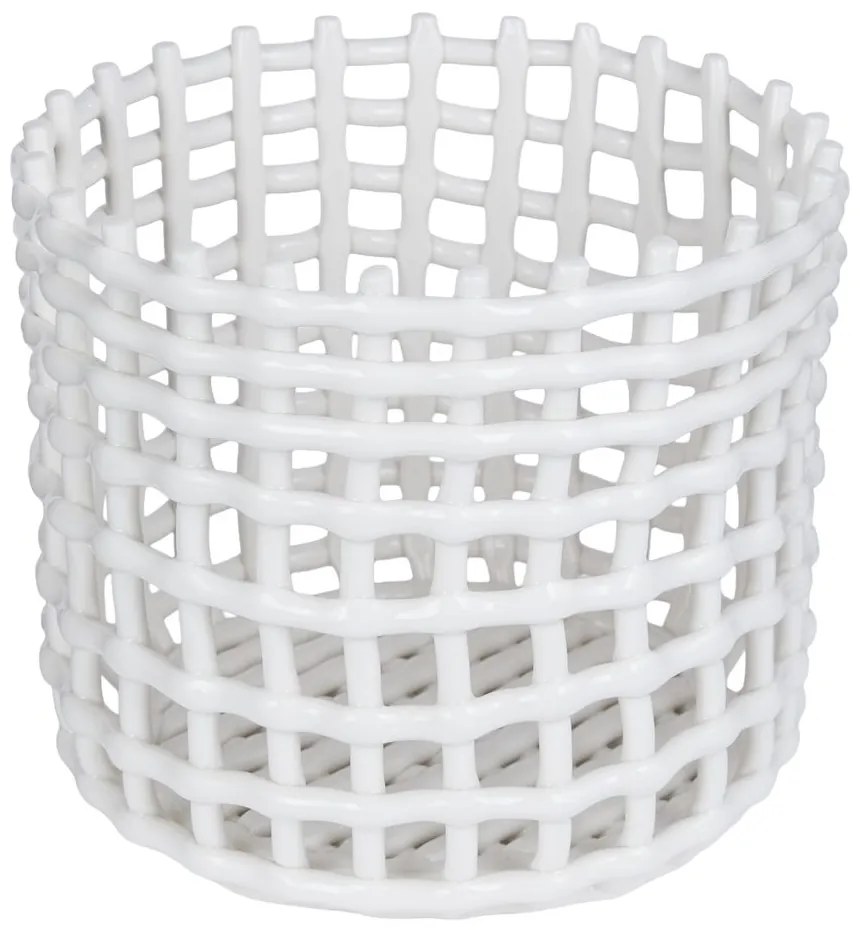 CRAFT Keramický košík 24 cm - bílá