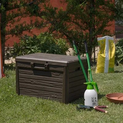 Toomax Zahradní úložný box na nářadí a polstry FLORIDA 120 L - barva hnědá 158028H