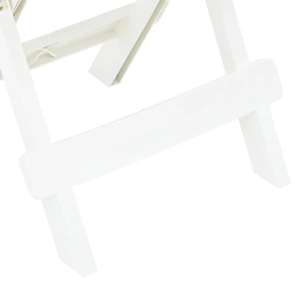 Skládací zahradní stolek bílý 45 x 43 x 50 cm plast - Default Title