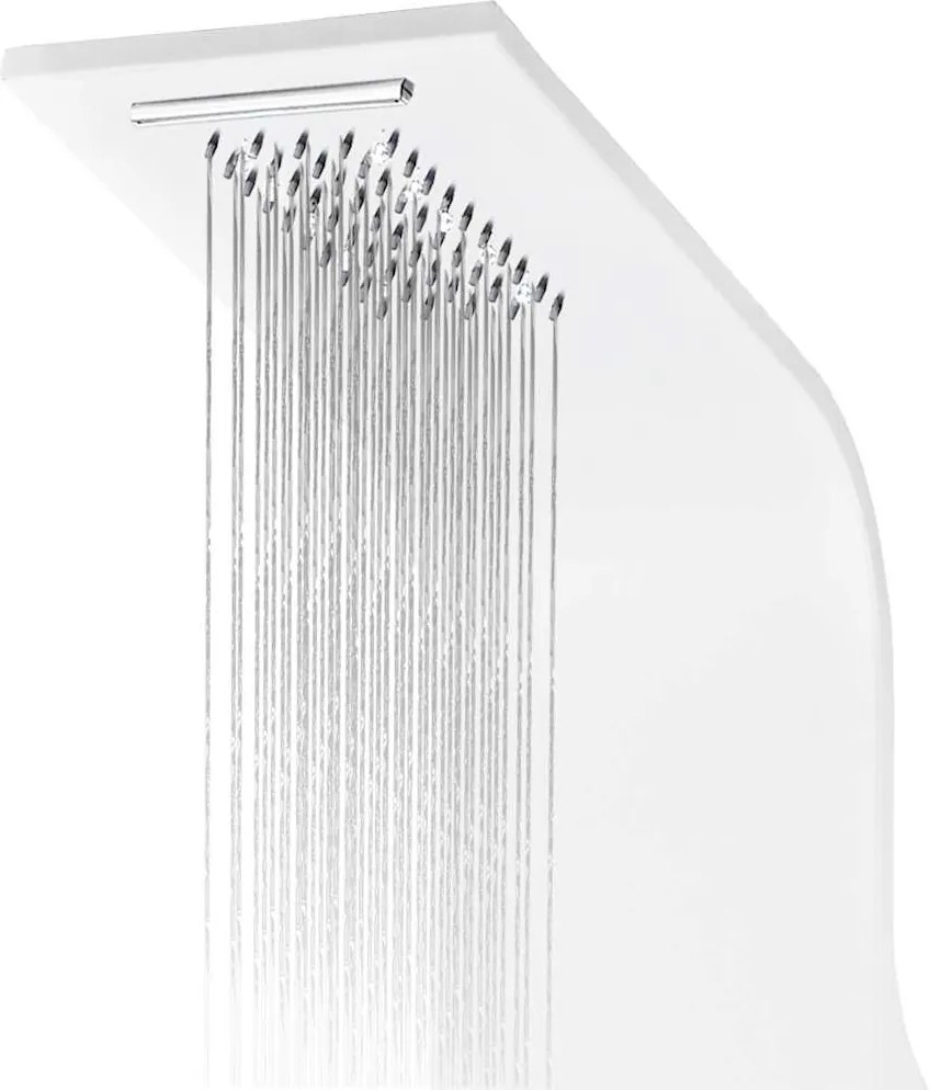 Sprchový panel set hliníkový 20 x 44 x 130 cm bílý 142995