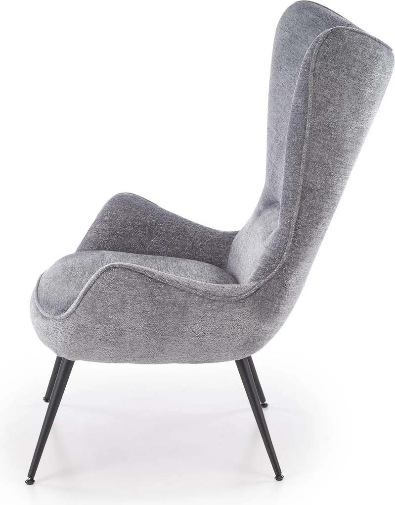 Designové křeslo ušák JUKON šedé
