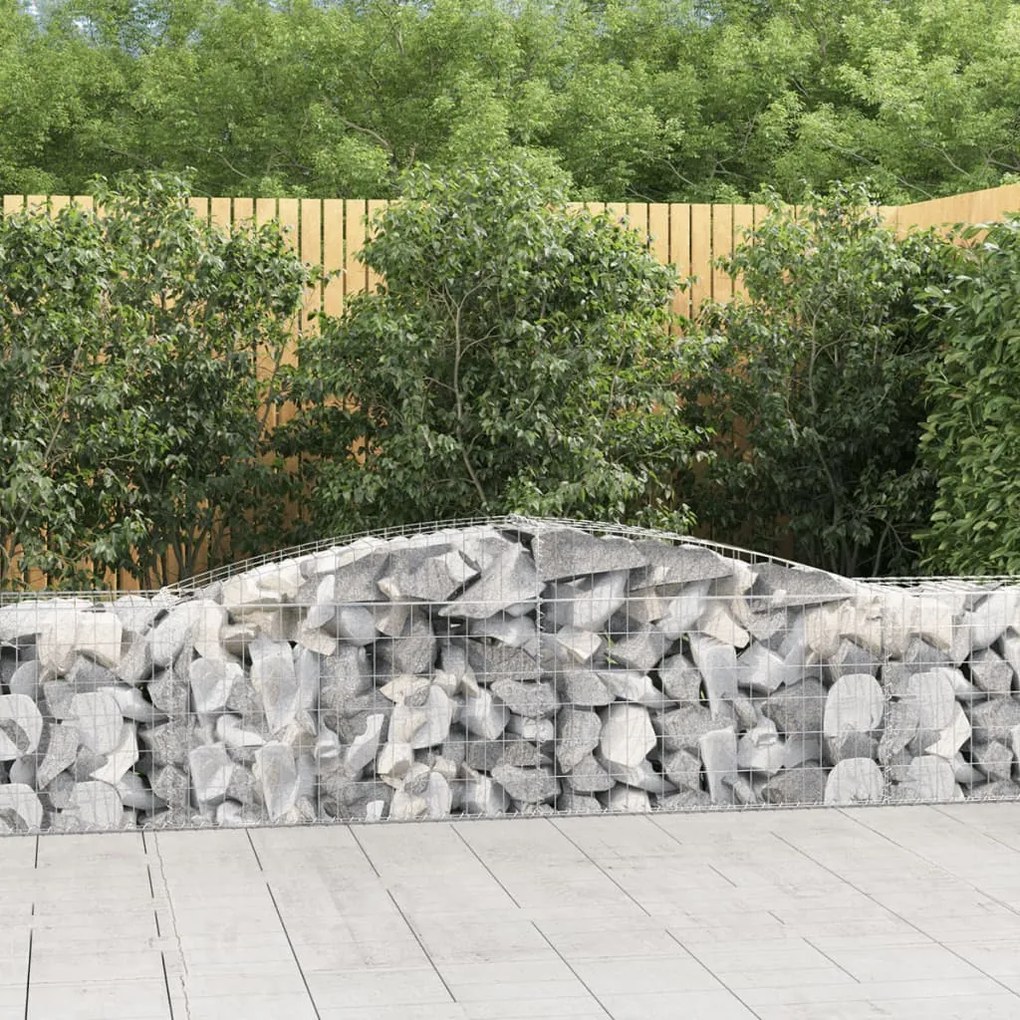 Klenutý gabionový koš 400 x 50 x 60/80 cm pozinkované železo 153533