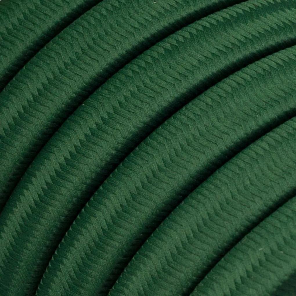 creative cables Hotový světelný řetěz LUMET 7,5 m je sestavený z 5 bílých objímek, háčku a zástrčky Barva kabelu: Zelený mix - CX08