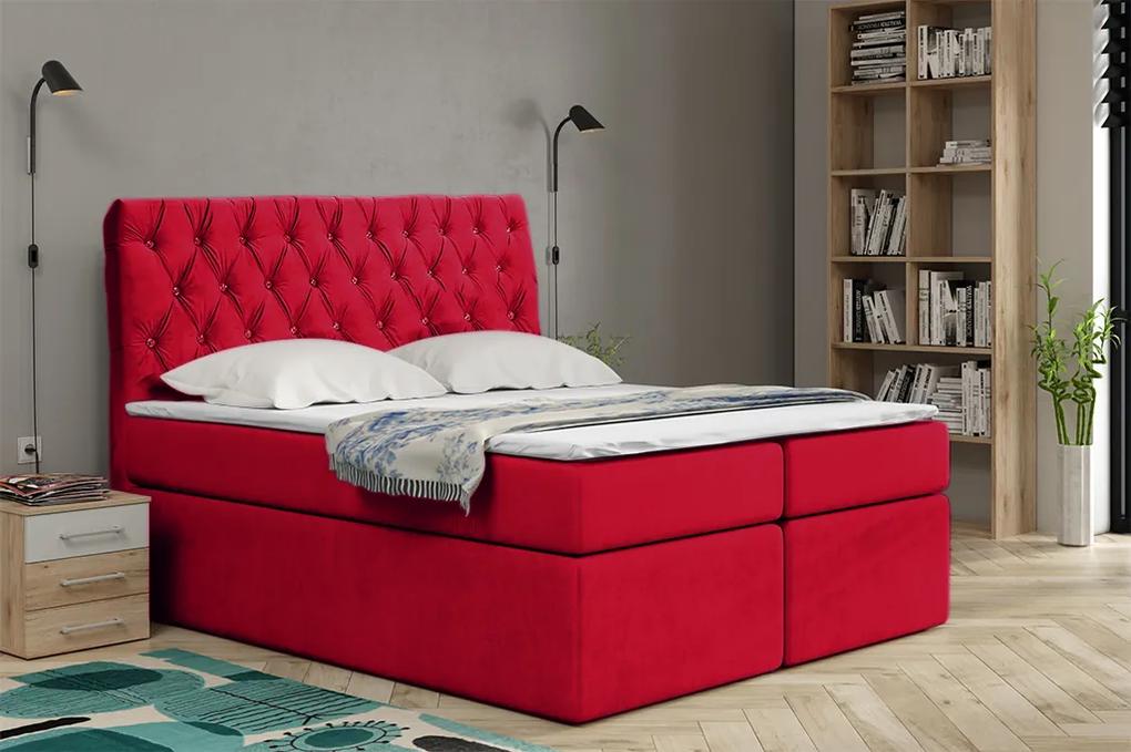 Eka Kontinentální čalouněná postel Luxurious - Cassablanca (140x200 cm) Barva látky Trinity: (2315) Tmavá šedá