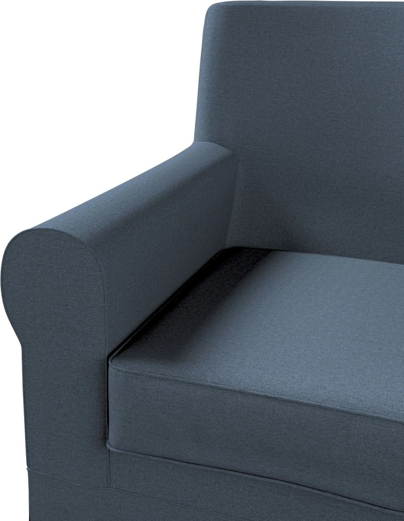 Potah na křeslo IKEA Ektorp Jennylund barva modrá látka pletený vzor