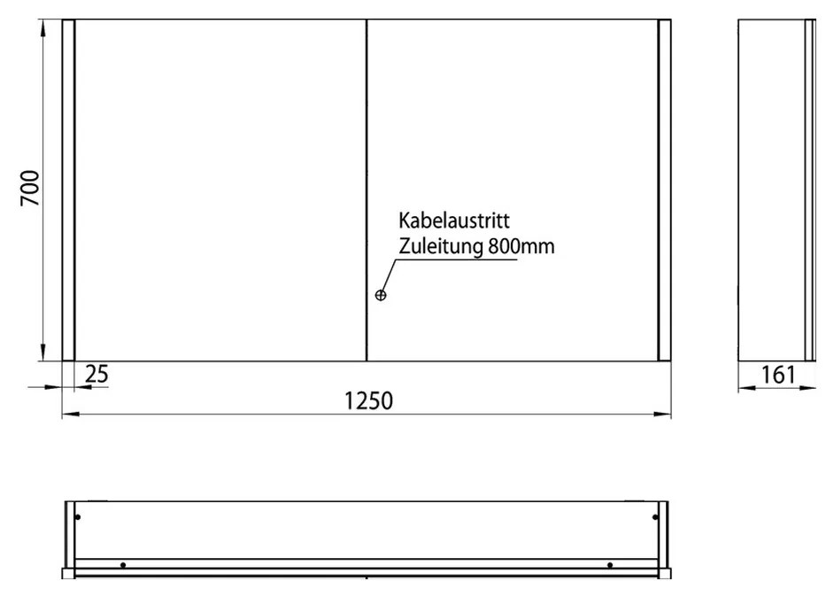 Emco Select - Nástěnná LED osvětlená zrcadlová skříňka 1200 mm bez Bluetooth, zrcadlová 949705017