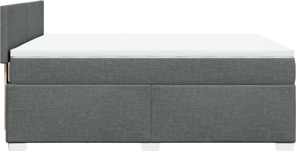 Box spring postel s matrací tmavě šedá 140x200 cm textil 3285905