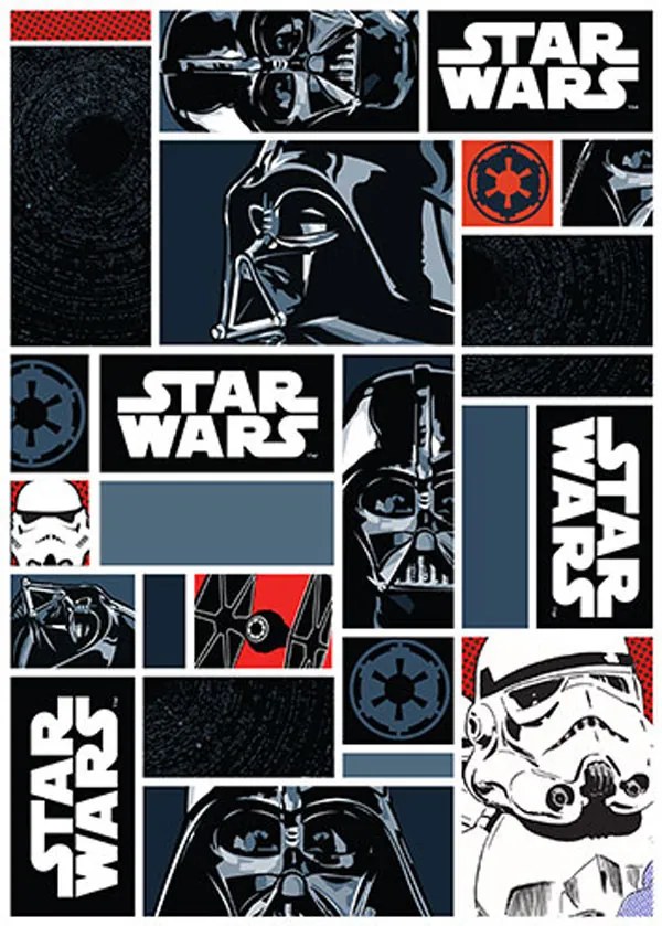 Vopi Dětský koberec Star Wars Icons černý 95x133 cm