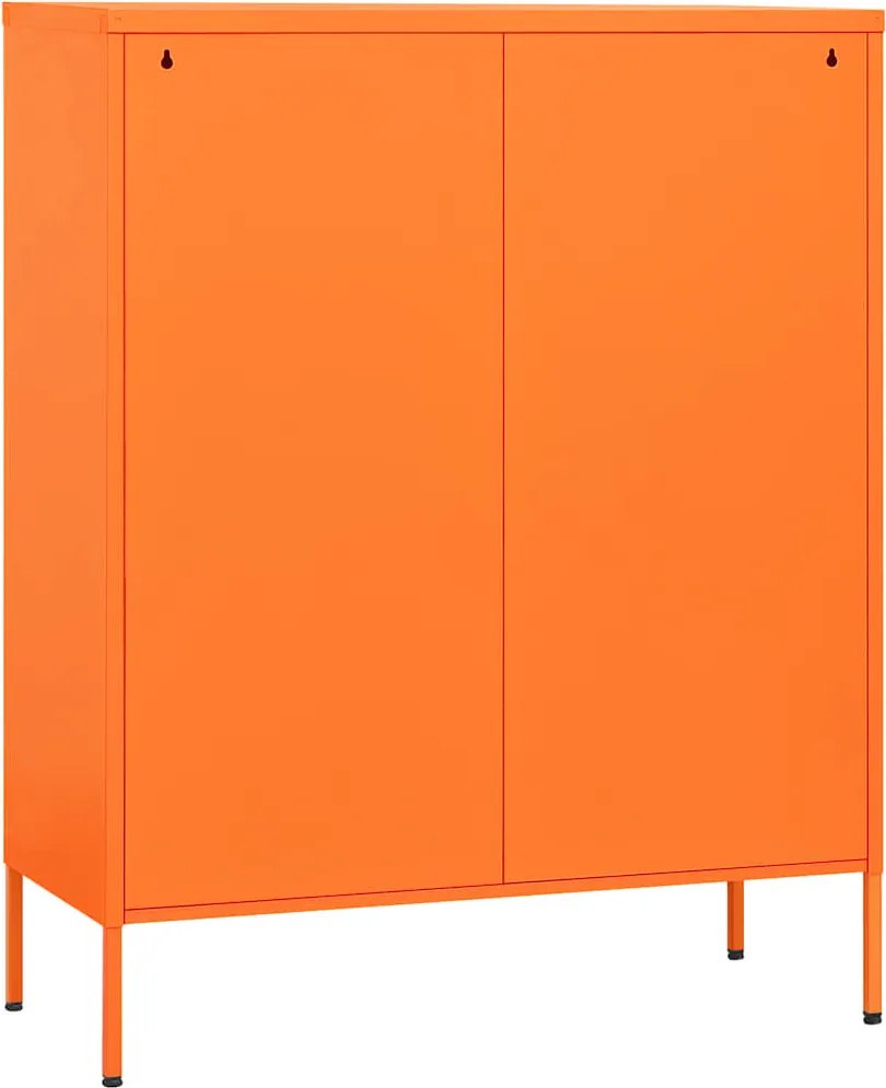 Komoda se zásuvkami oranžová 80 x 35 x 101,5 cm ocel 336201