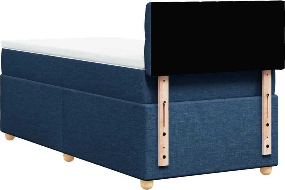 Box spring postel s matrací modrá 80x200 cm textil 3286520