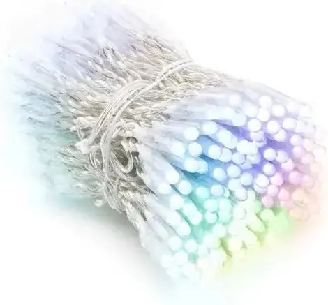Barevná světýlka venkovní Twinkly strings PRO 25 m, RGB 250 diod, bílý kabel, IP44