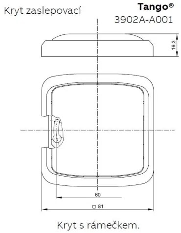 ABB Tango záslepka slonová kost 3902A-A001 C