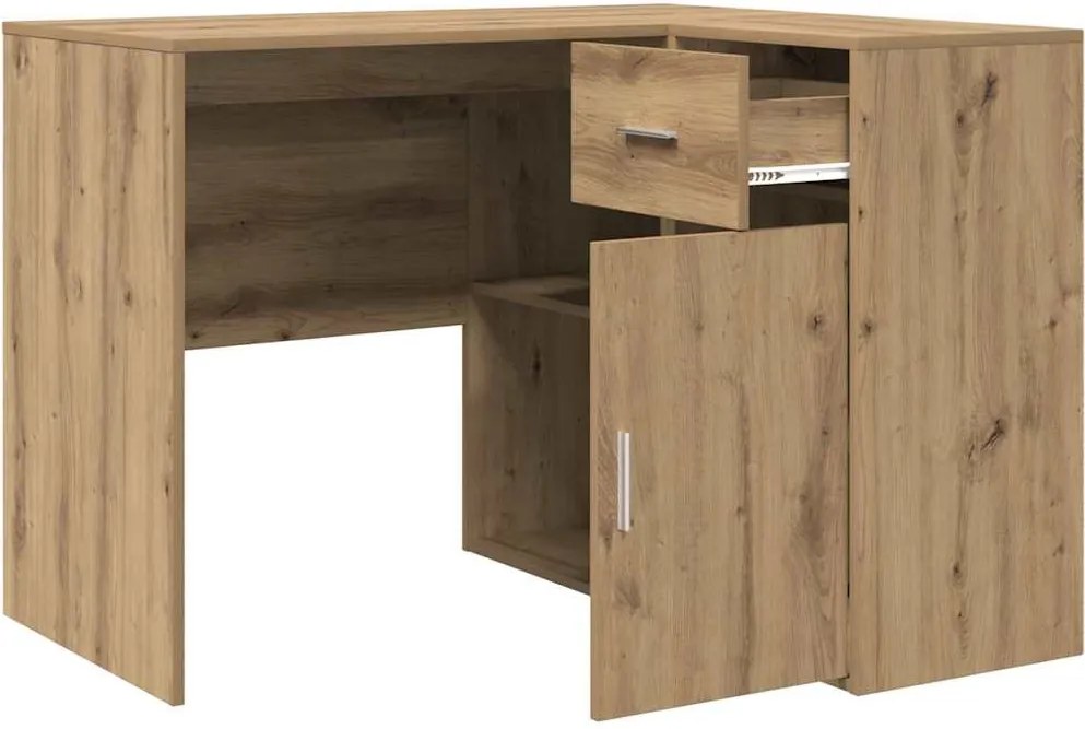 Rohový psací stůl se zásuvkou Artisanový dub 102 x 88 x 75 cm 3337280