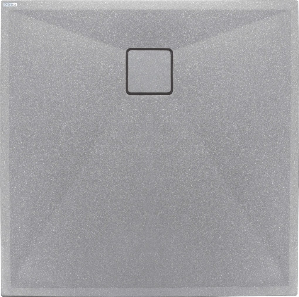 Deante Correo, čtvercová granitová sprchová vanička 80x80x3, 5 cm, šedá, DEA-KQR_S42B