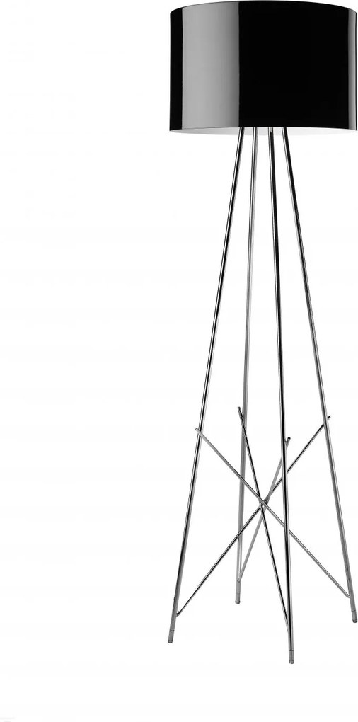 Flos F5916030 Ray F1, stojací lampa s černým širmem a stmívačem, 1x105W E27, výška 128cm