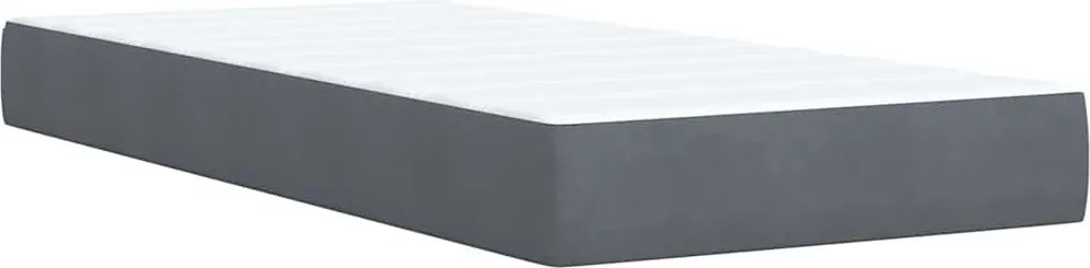 Box spring postel s matrací tmavě šedá 80 x 200 cm samet 3287591