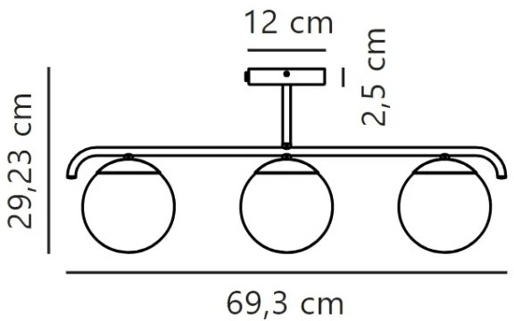 Nordlux - Lustr na tyči GRANT 3xE14/25W/230V zlatá