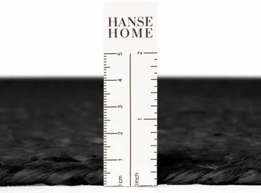 Koberec Hanse Home Jute Braided Rangpur černý kruh