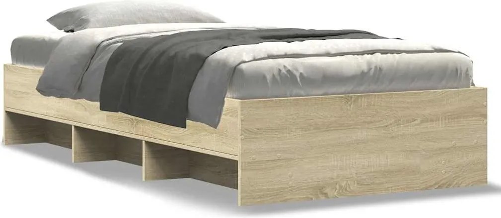 Rám postele bez matrace dub sonoma 75 x 190 cm kompozitní dřevo 3295711