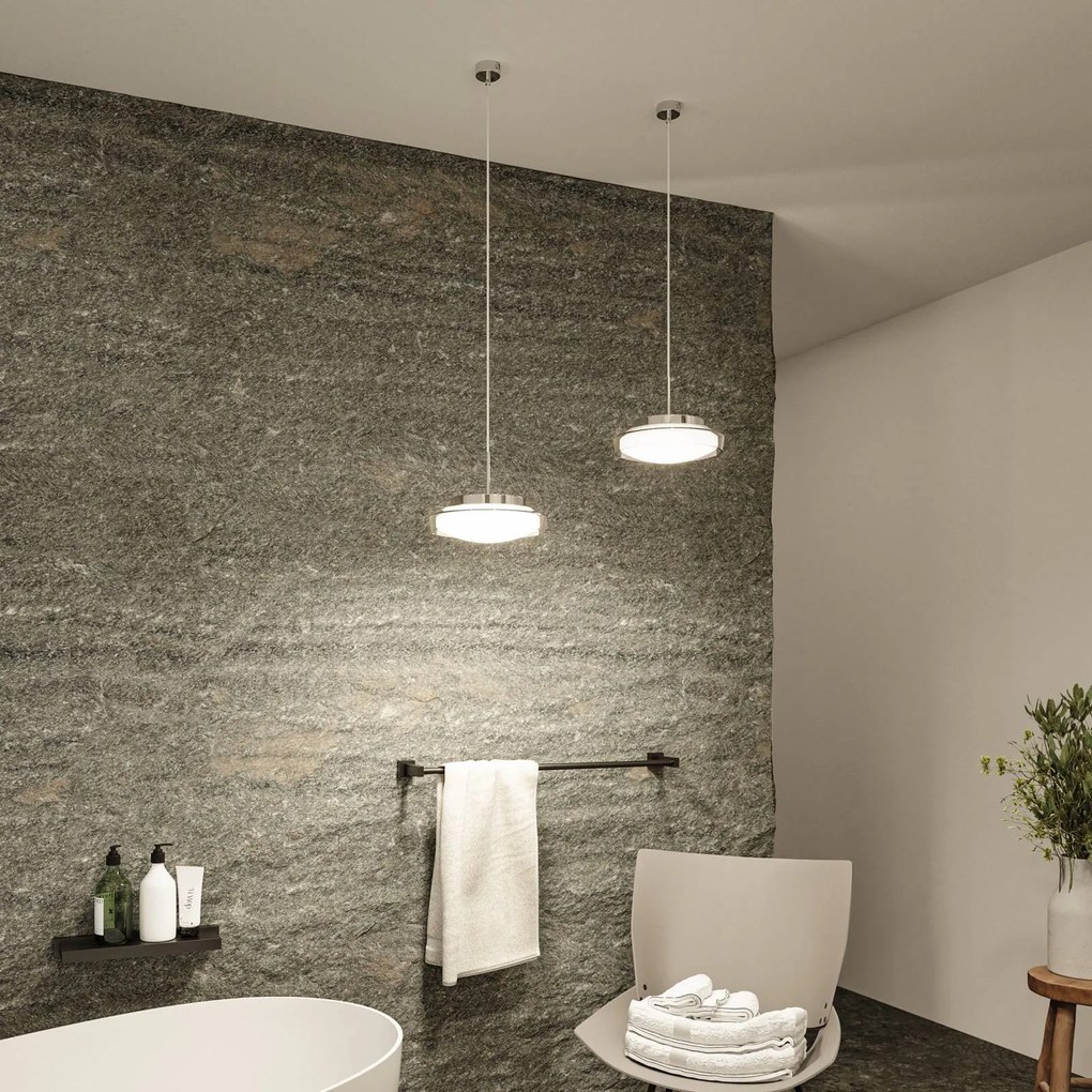 Paulmann Luena LED závěsné světlo IP44 chrom Ø25cm