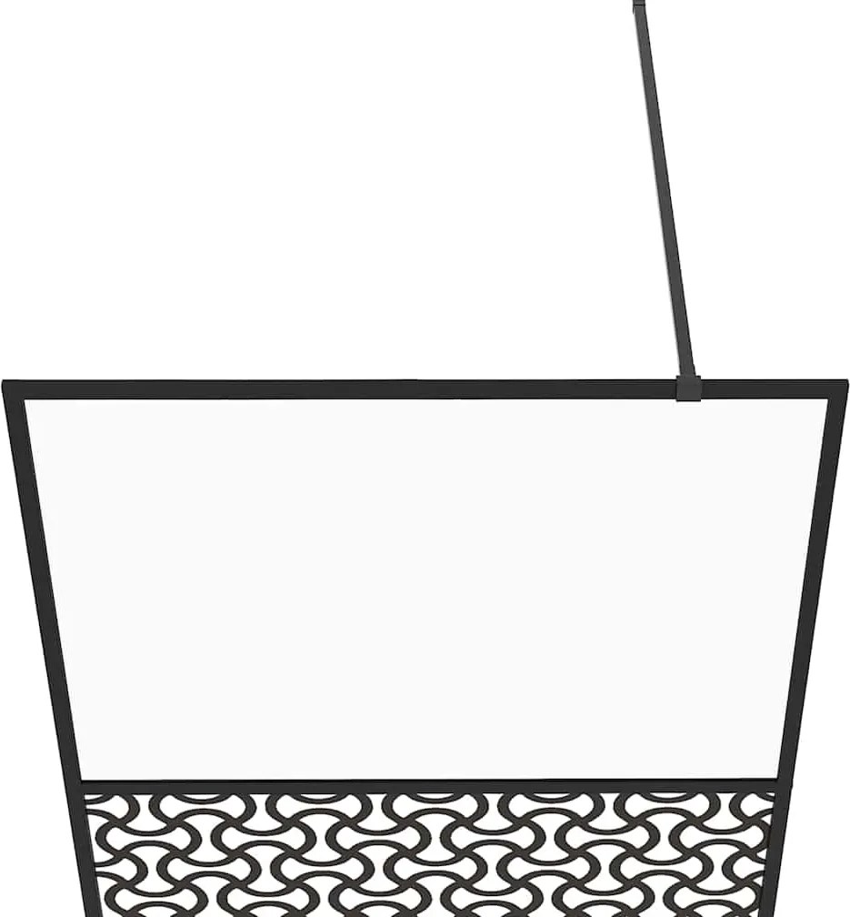 Zástěna do průchozí sprchy čiré ESG sklo 100 x 195 cm černá 151030