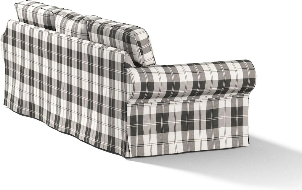 Potah na pohovku IKEA  Ektorp 3-místná, nerozkládací barva černá látka pletený vzor, vzorované