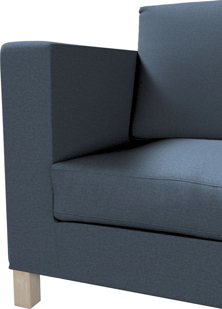Potah na pohovku IKEA Karlanda 3-místná nerozkládací, krátký barva modrá látka pletený vzor