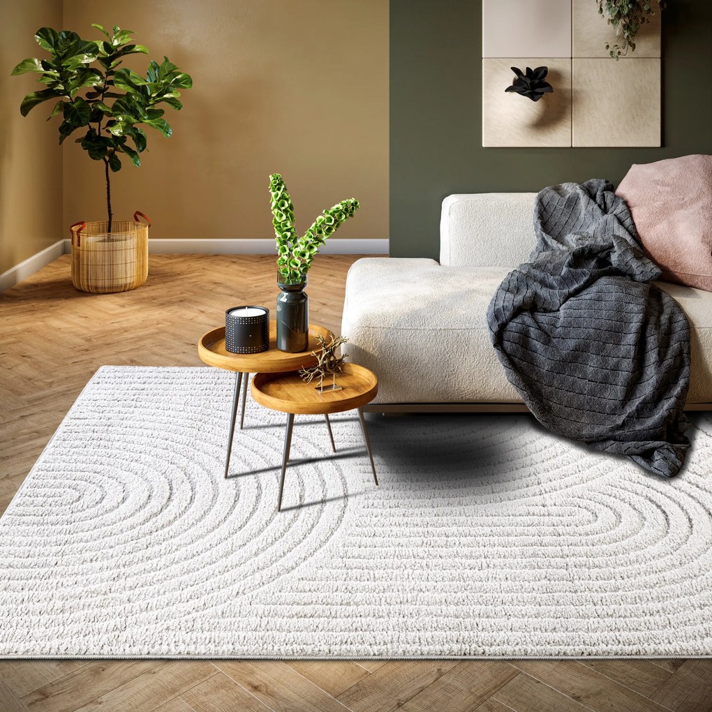 ELLE Decoration, Kusový koberec New York 106203 White, 160x235, bílá, chodba / předsíň