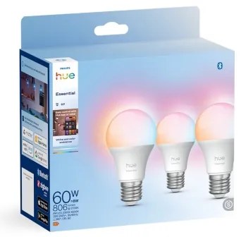 SADA 3x LED Stmívatelná žárovka Philips Hue WACA E27/8W/230V 2200-6500K
