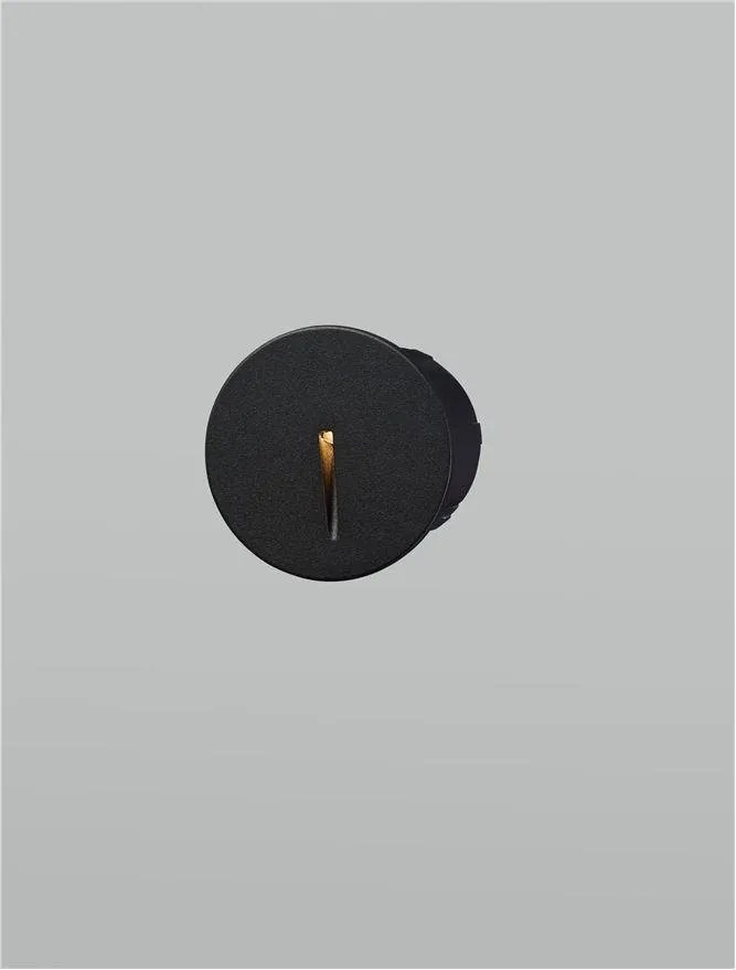 NV 9136185 Venkovní zapuštěné svítidlo do zdi CIRCE černý hliník LED 3W 220-240V 3000K IP54 - NOVA LUCE