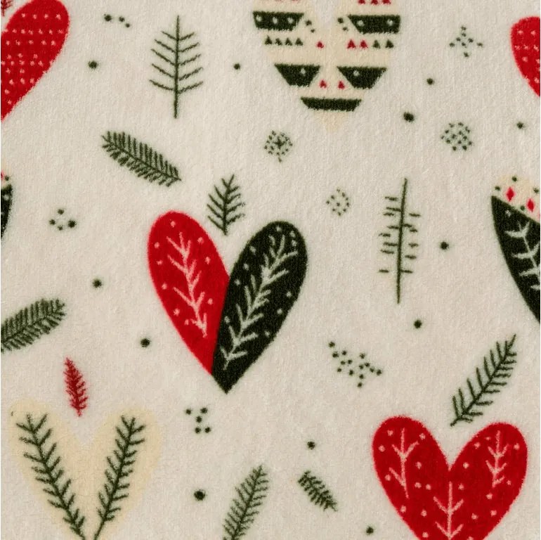 Mikroplyšové povlečení NORDIC HEARTS barevné Rozměr povlečení: 2 ks 70 x 90 cm | 200 x 220 cm