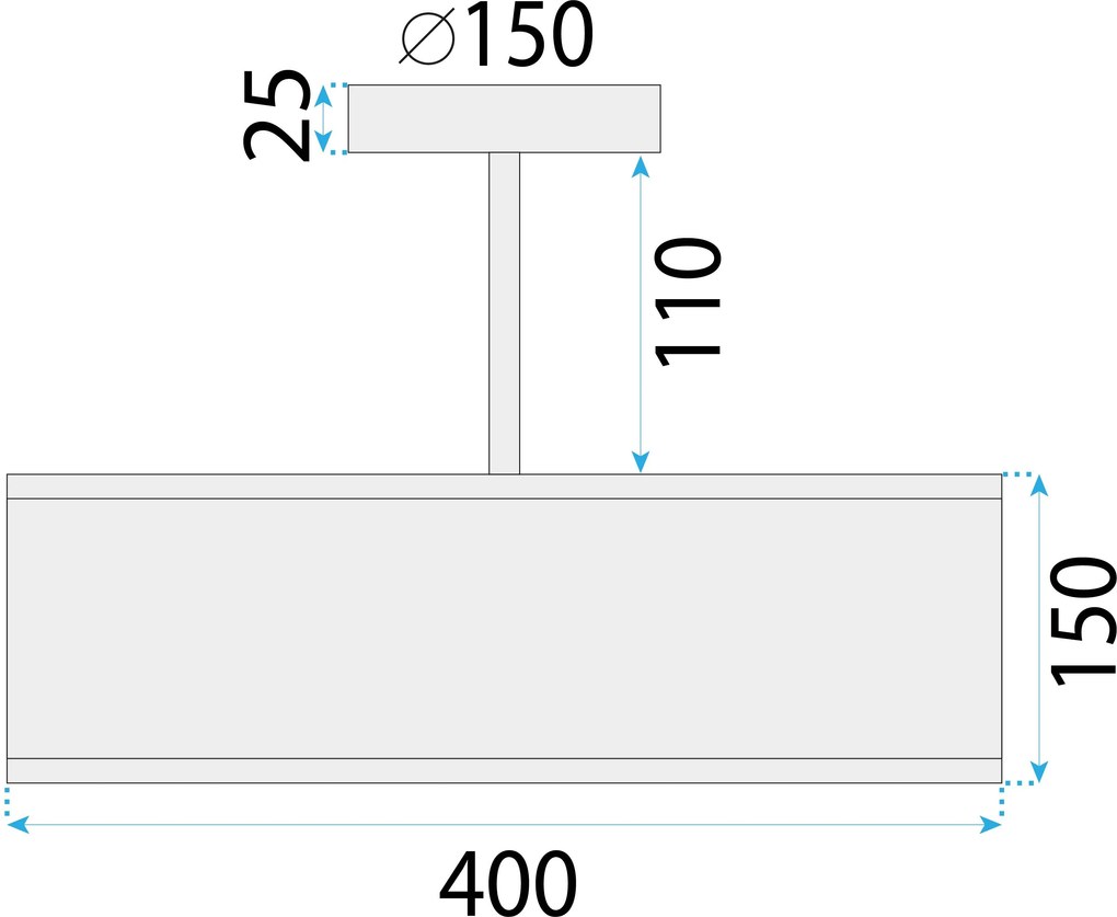 Toolight Toolight, stropní svítidlo 40cm, 3xE27, APP1581-3C, černá, OSW-05670