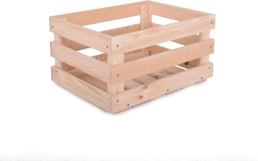 Dřevěný úložný box v přírodní barvě 42x29x22 cm Apple Box – Rojaplast