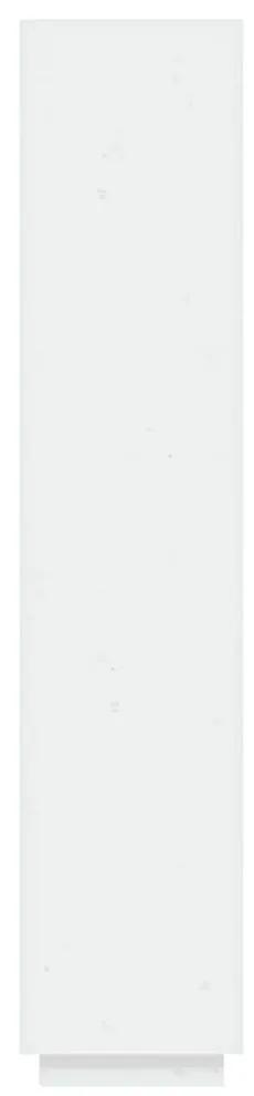 Petromila Knihovna / dělicí stěna bílá 40 x 35 x 167 cm masivní borovice