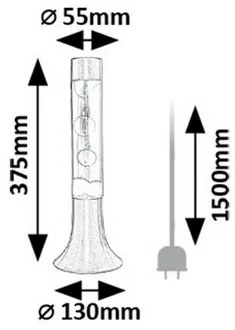 Rabalux 76025 dekorativní lávová stolní LED lampa Poppilol, červenožlutá